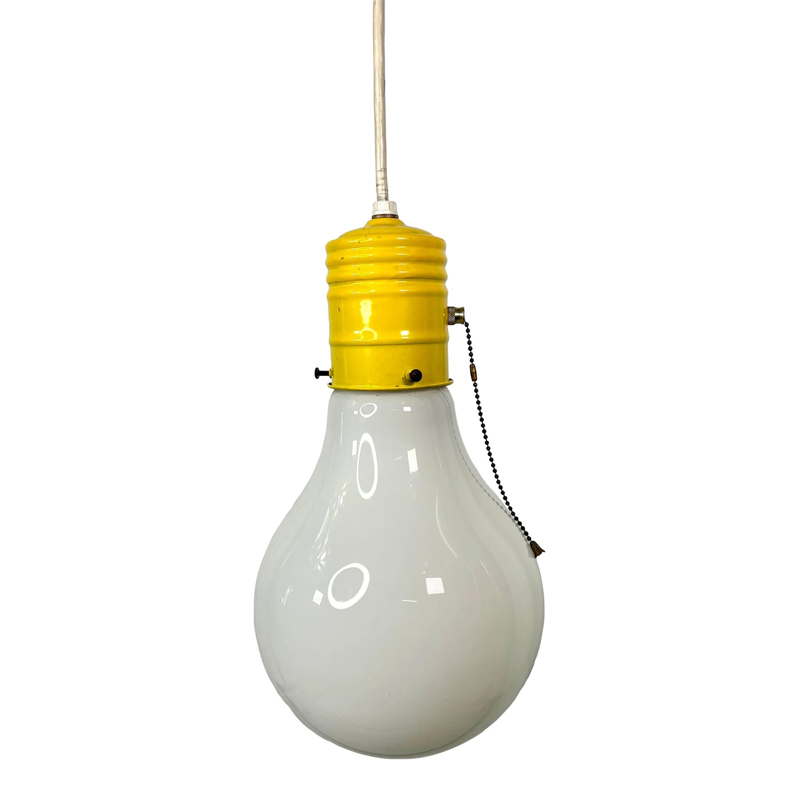 Mid-Century Modern Large Pop Art Light Bulb Pendant Light | Chairish