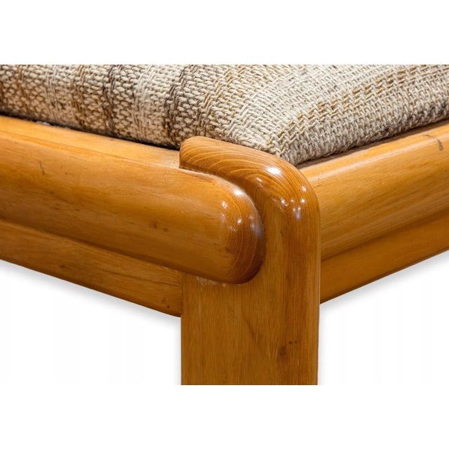 Ralph Rye for Thonet Solid Elm Side Chair with Brown Striped Upholstery ...