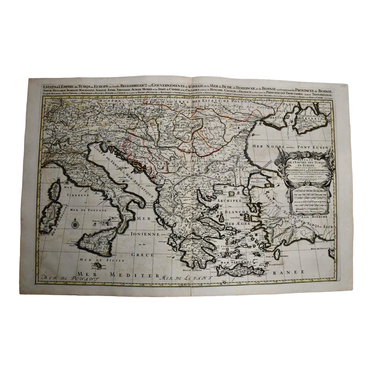 Southern & Eastern Europe: A Large 17th C. Hand-colored Map by Sanson ...