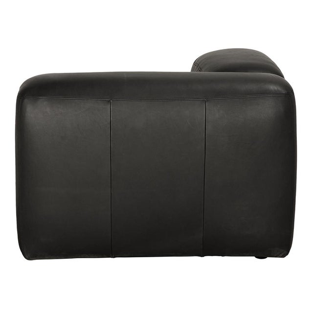 NOIR Augustus Modular Sofa, Left Corner, Santosa Matte Black Leather ...