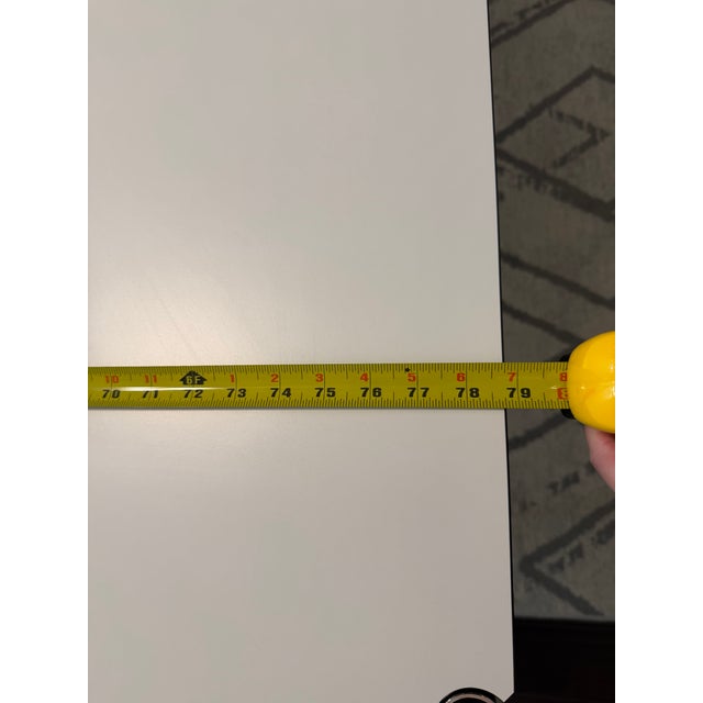 Contemporary Large Modular Desk / Table – White & Chrome Attributed to ...