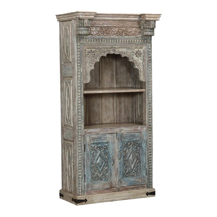 Bookcase Made From Indian Antique Elements | Chairish