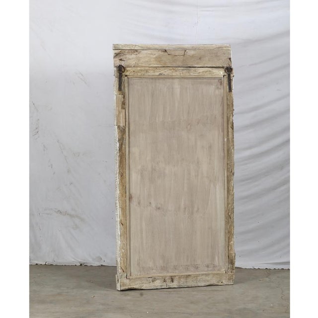 Antique Indian Bleached Teak Mirror Frame | Chairish