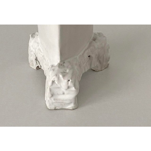 Ceramic Vase 'Adjusting' by Studio Paneva White Stoneware Vase | Chairish