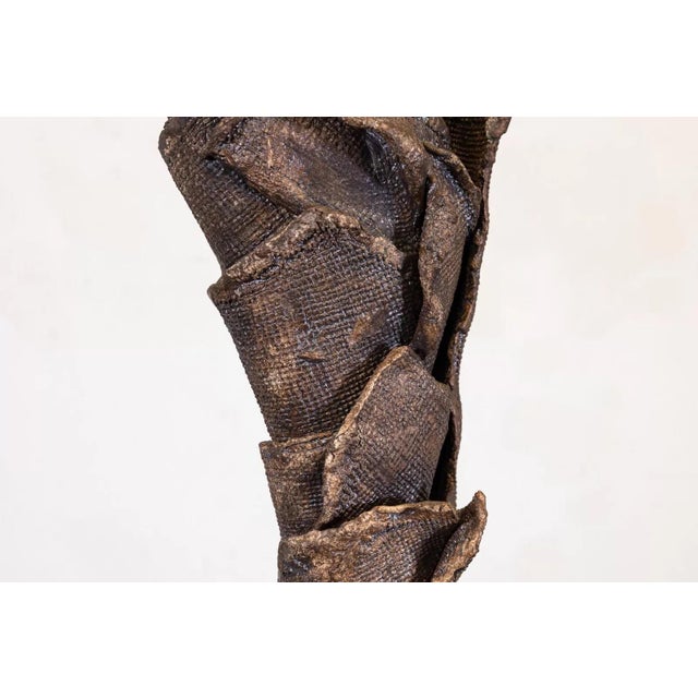 Modern Brutalist Metal and Ceramic Figure Sculpture Signed Viro | Chairish