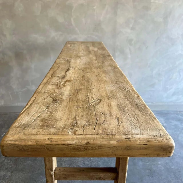 Reclaimed Elm Wood Console Table | Chairish