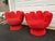 Vintage Contemporary Red Hand Chair- a Pair | Chairish