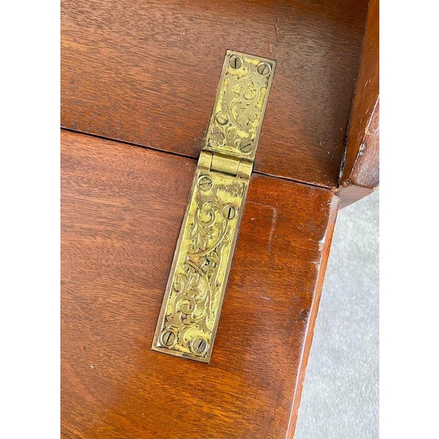 Antique English Edwardian Mahogany Inlaid Secretary Slant Front Desk ...