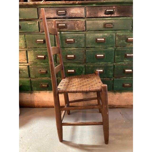 Antique Woven Reed Seat Chair | Chairish