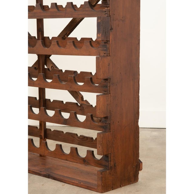 French Vintage Pine Wine Rack | Chairish
