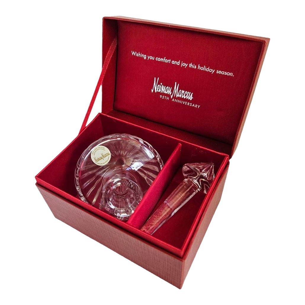 Neiman Marcus 95th Anniversary Crystal Perfume Bottle in Box | Chairish