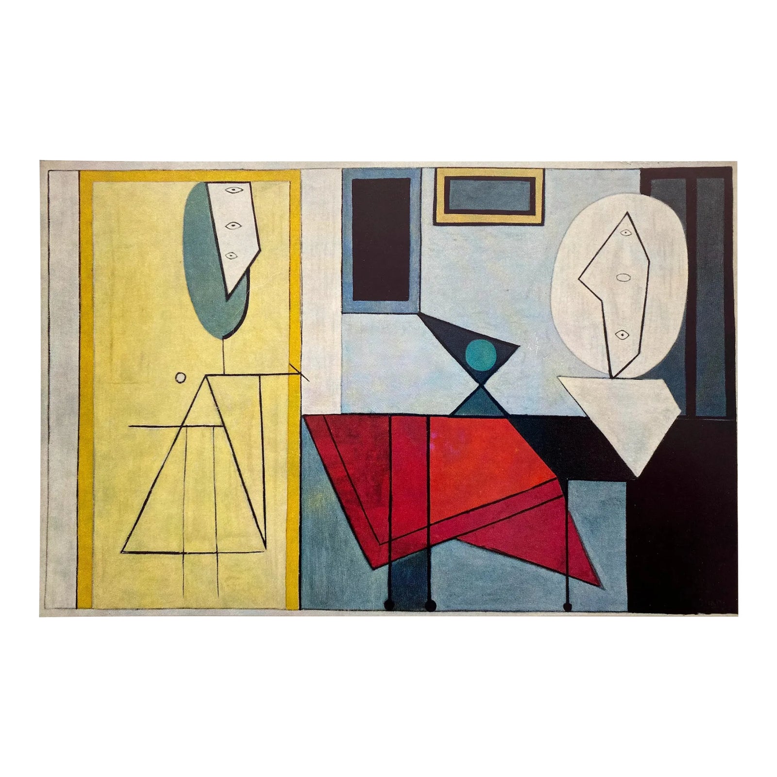 Pablo Picasso Vintage 1964 Modernist Lithograph Print " the Studio ...
