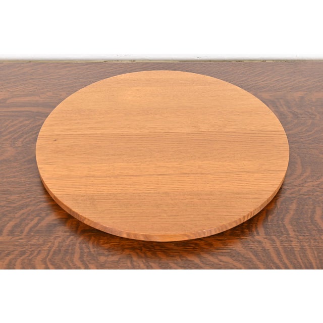 Stickley Arts & Crafts Oak Round Rotating Lazy Susan Serving Tray ...