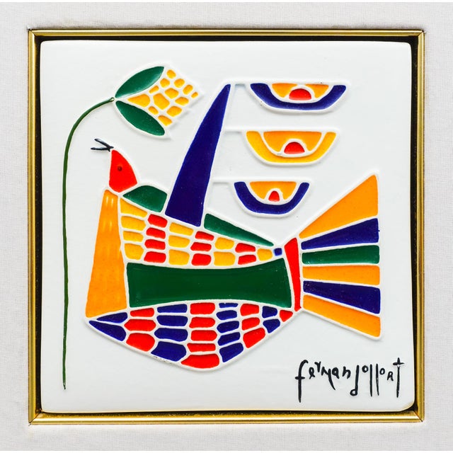 Late 20th Century Fernando Llort Signed Hand Painted Bird Art Pottery ...