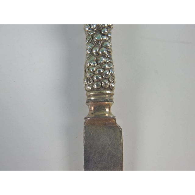 Steiff Sterling Silver Rose Pattern Knife | Chairish