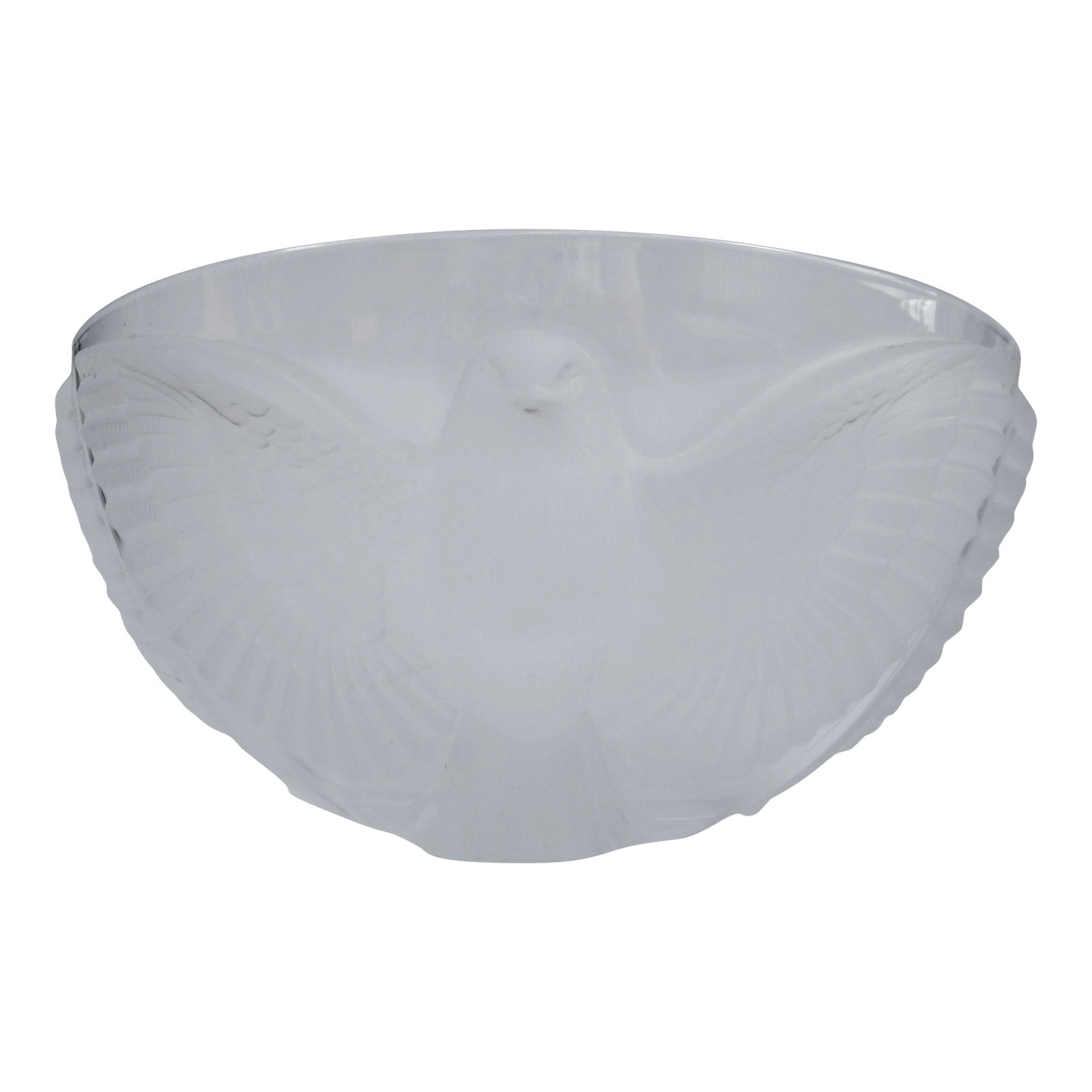C.1930's-C.1940's Art Deco Czechoslovakian Round Crystal "Birds" Relief ...