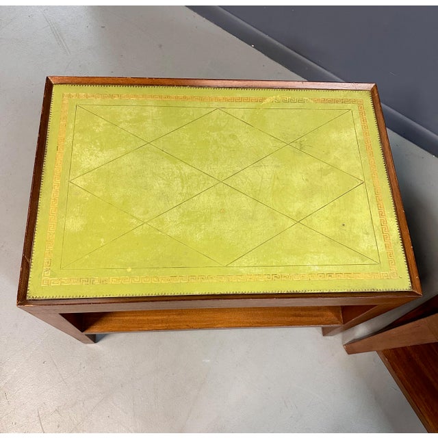 1960s Custom Made Side Tables With Leather Tops From the House of the ...