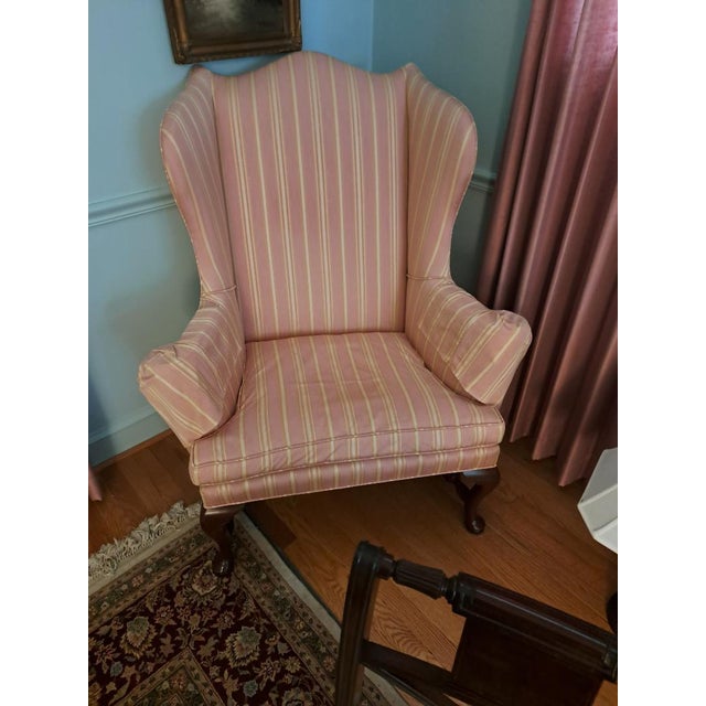 1950s Biggs Cw44 Queen Anne Kittinger Wing Chair | Chairish