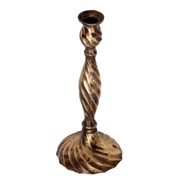 Mid 20th Century Twisted Candlesticks- a Pair | Chairish