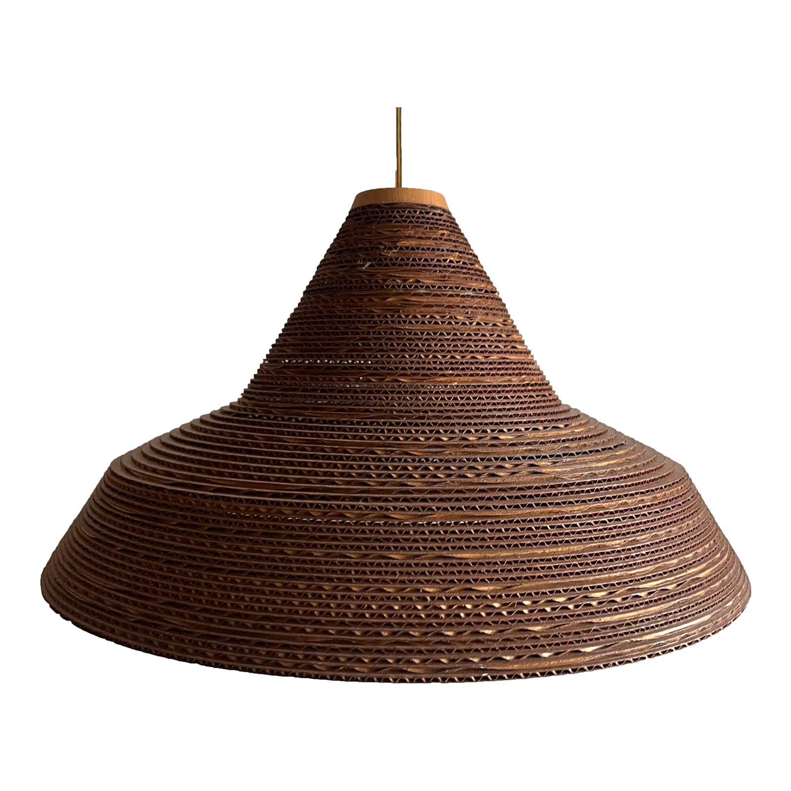 Mid Century Pendant Light Fixture Corrugated Cardboard by Gregory Van ...