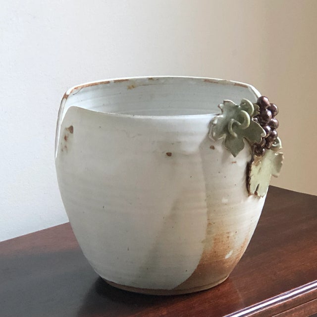 Large Late-20th Century Open Mouth Studio Pottery Vase / Cachepot ...