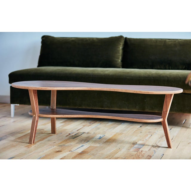 Mid-Century Modern Organic Coffee Table - Maple | Chairish
