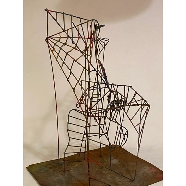 Mid Century Modern Abstract Wire Rod Sculpture | Chairish