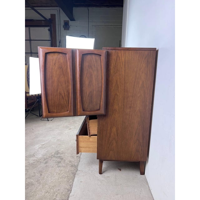 Mid Century Modern Gentleman's Chest With Brass Hardware | Chairish