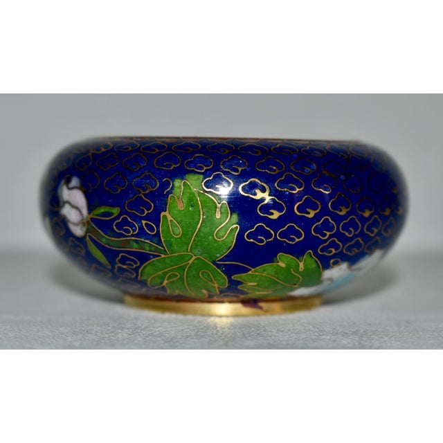 Vintage Chinese Mini Cloisonné' Bowl W/Floral Details | Chairish