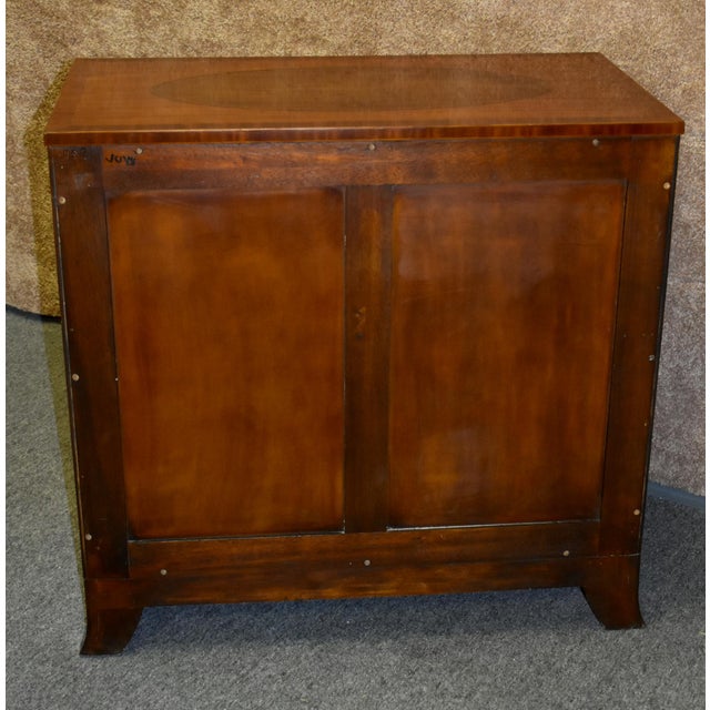 Vintage Stuart Swan Inlaid Mahogany Regency Style Four Drawer Chest of ...