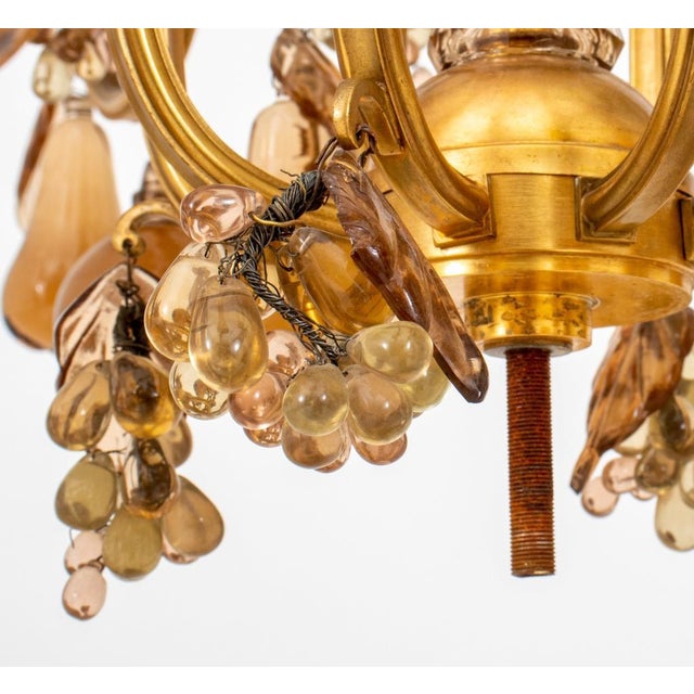 Louis XV Style Amber Glass 16 Light Chandelier | Chairish