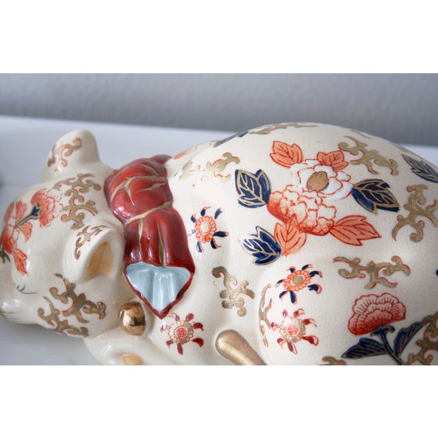 Vintage Japanese Imari Nemuri-Neko Gold Floral Sleeping Cats - Set of 2 ...