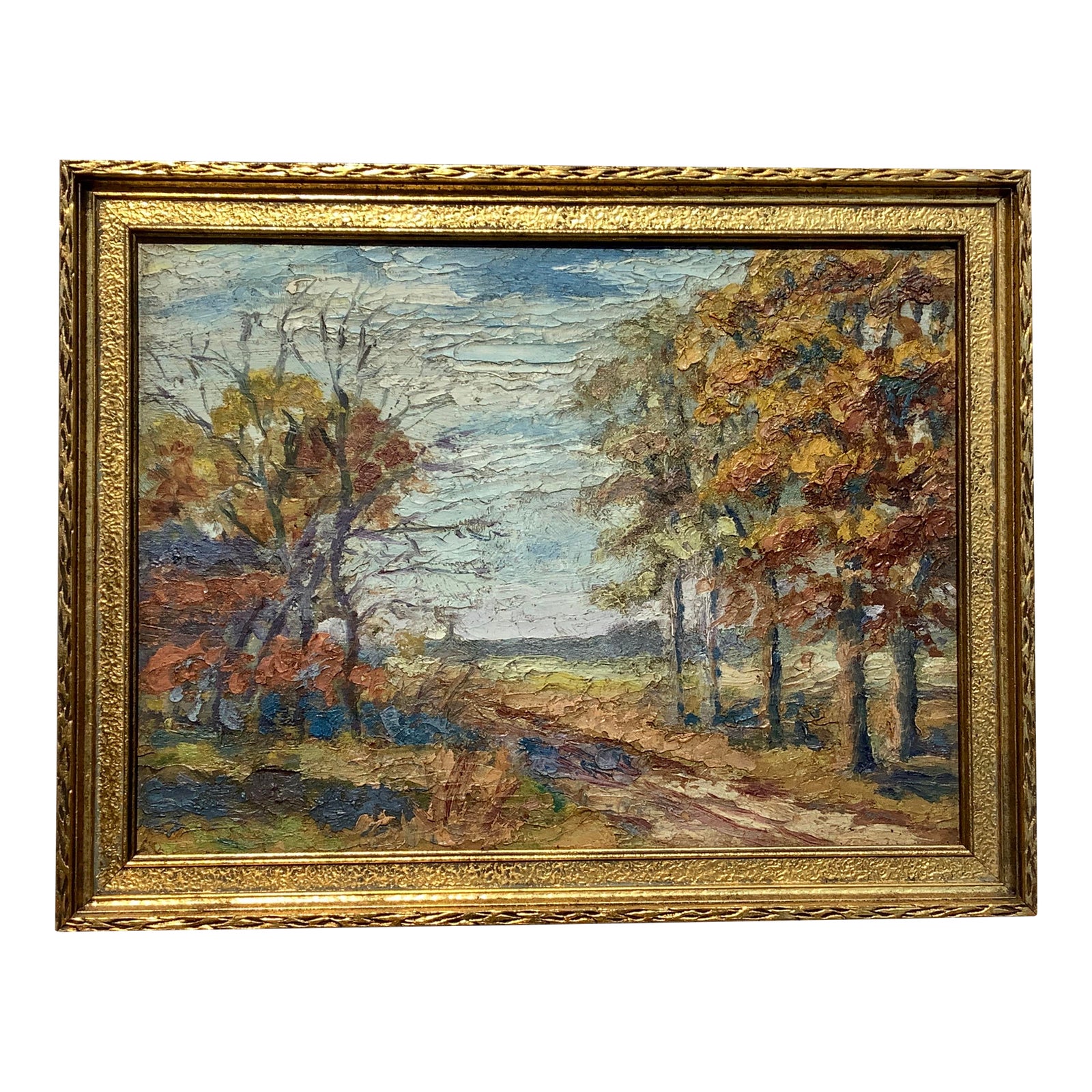 Mid 20th Century "Autumn, Pacific Northwest" Landscape Oil Painting ...