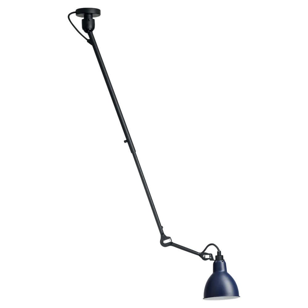 Blue Lampe Gras N° 302 Ceiling Lamp by Bernard-Albin Gras | Chairish