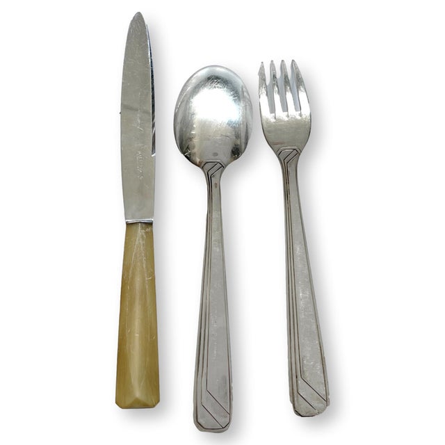 Art Deco French Flatware Set, Service for 12, 36 Pieces | Chairish