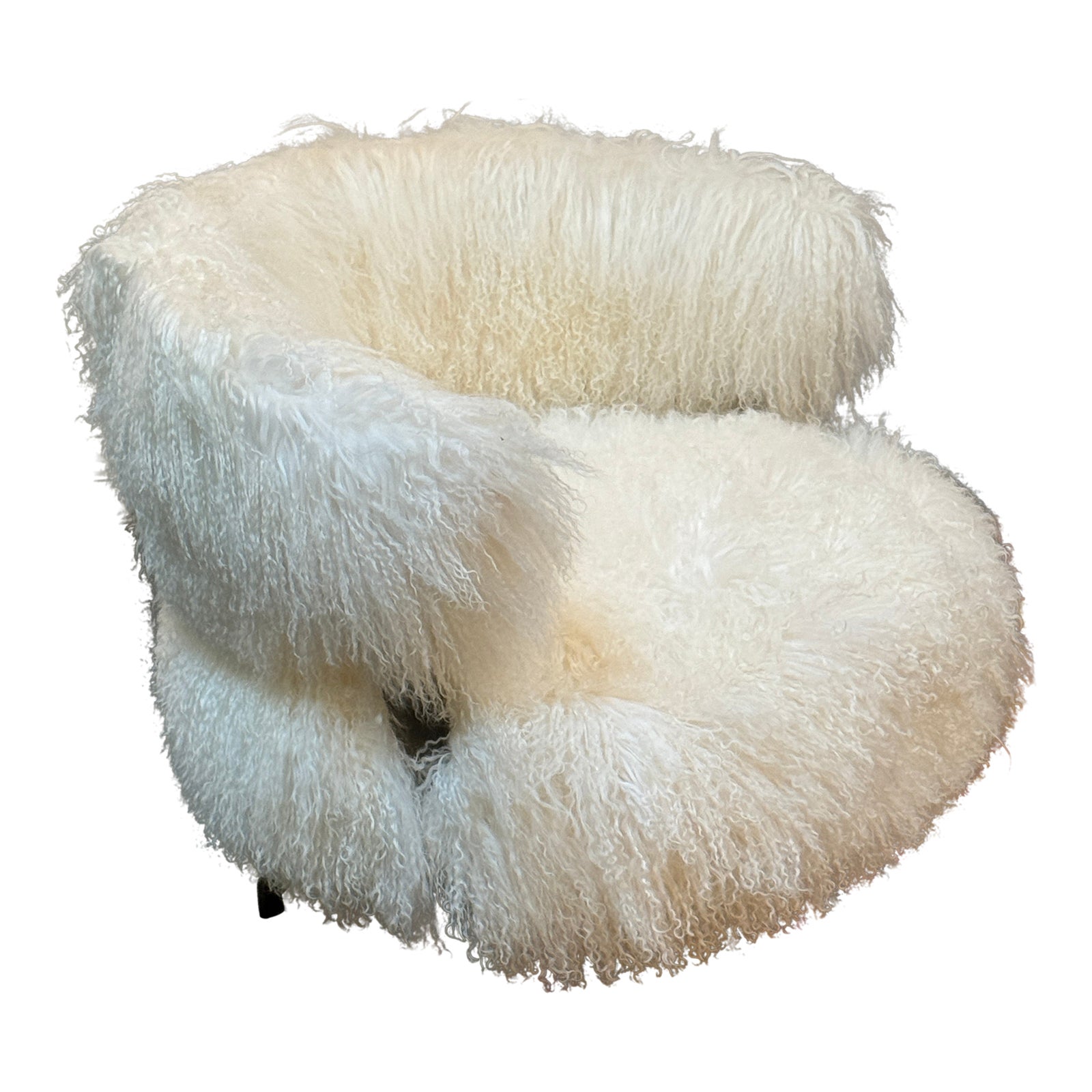 Interlude Home Darcy Sheepskin Arm Chair | Chairish