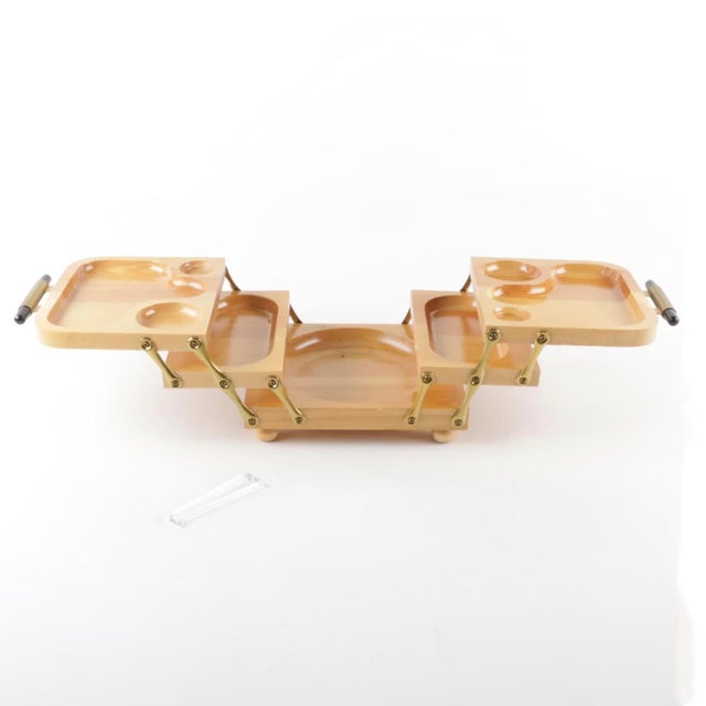 Karoff Original 50s Wood Mid Century Modern 3-Tier Expandable Buffet ...