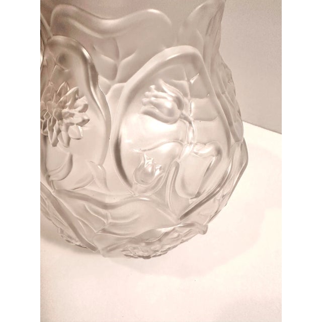 Mid 20th Century Fenton Glass Satin Water Lily Pitcher | Chairish