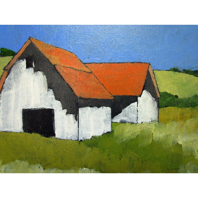 Salinas White Barns Lynne French, California Hills Landscape Signed ...