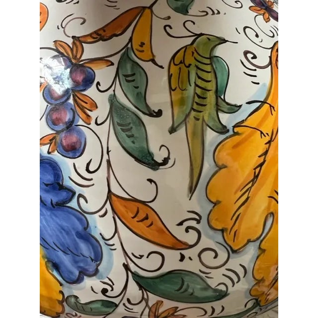 2000s Vietri Italian Hand-Painted Pitcher | Chairish