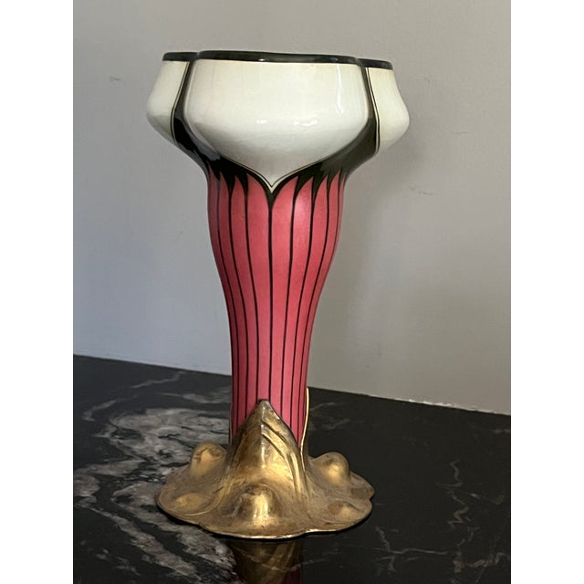 Late 19th Century Walter Scherf Art Nouveau Glass Vase | Chairish