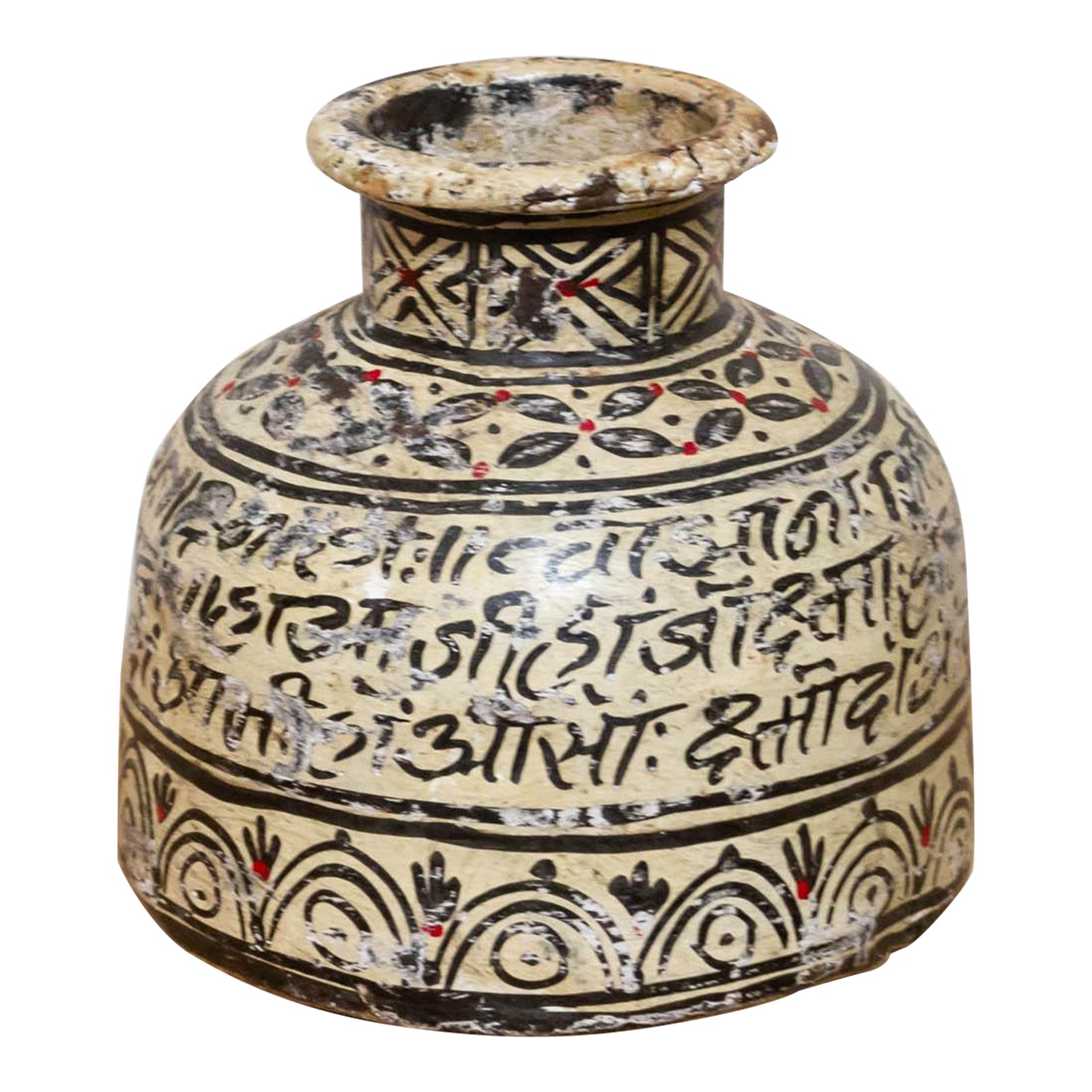 Vintage Manali Painted Tribal Pot | Chairish