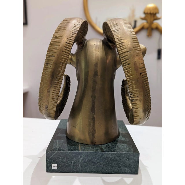 Hollywood Regency Bust Bighorn Ram Bust | Chairish
