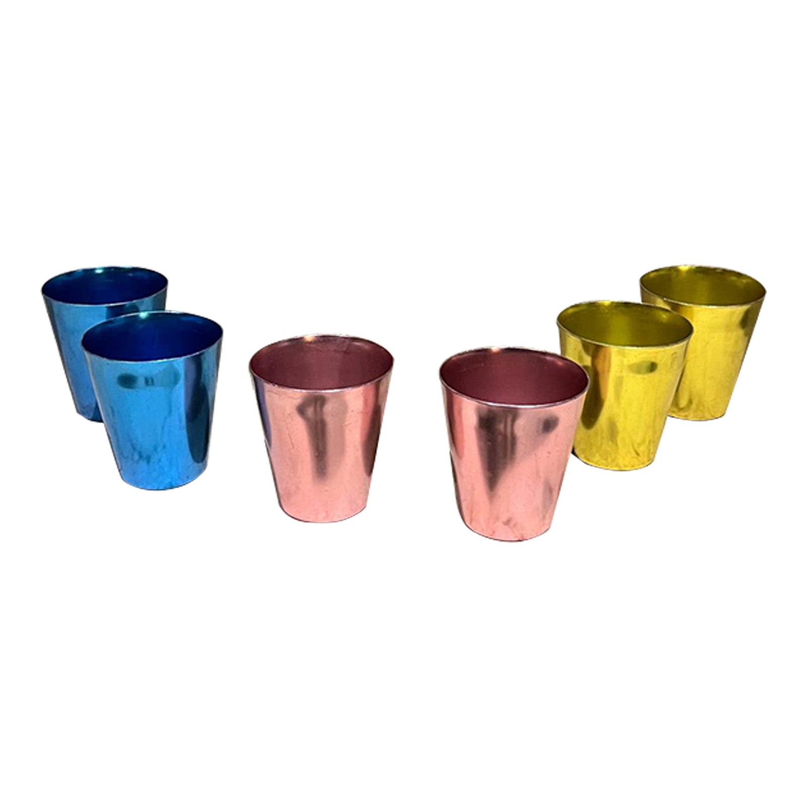 1950s Bascal 6 Colorful Tumblers Camping Drinkware Italy | Chairish