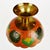 Vintage Enamel Painted India Brass Compote | Chairish