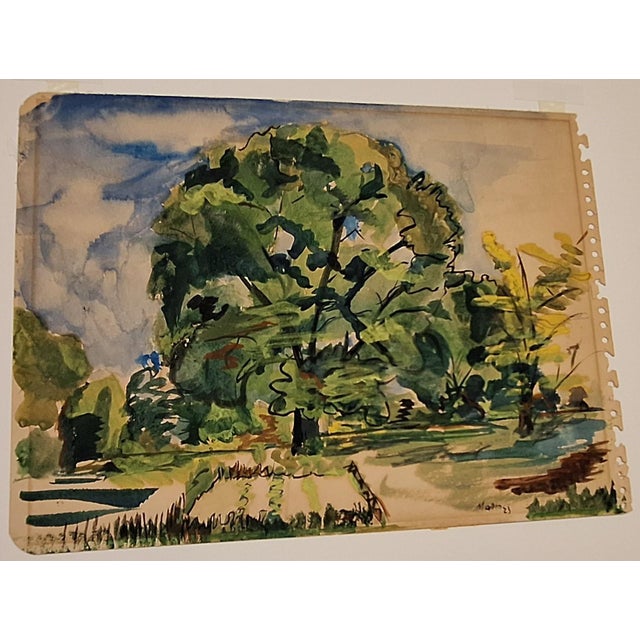 John Marin 1923 Watercolor Painting Still Life | Chairish