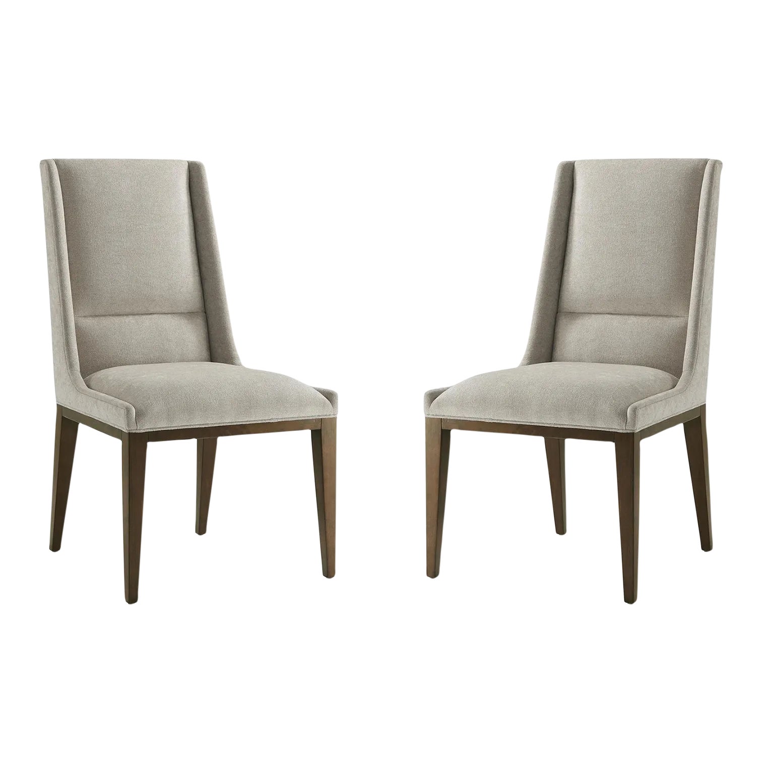 Two Upholstered Dining Side Chairs | Chairish
