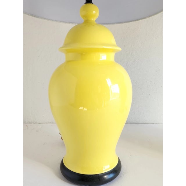 Vintage Yellow Ginger Jar Table Lamps A Pair Chairish