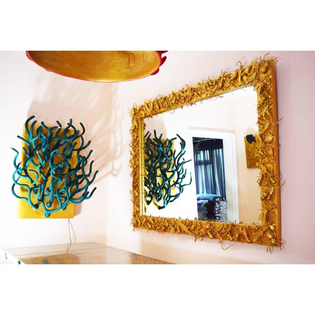 #21st Century Oversized 'Jungle' Mirror With Reptils by Diane Grant ...