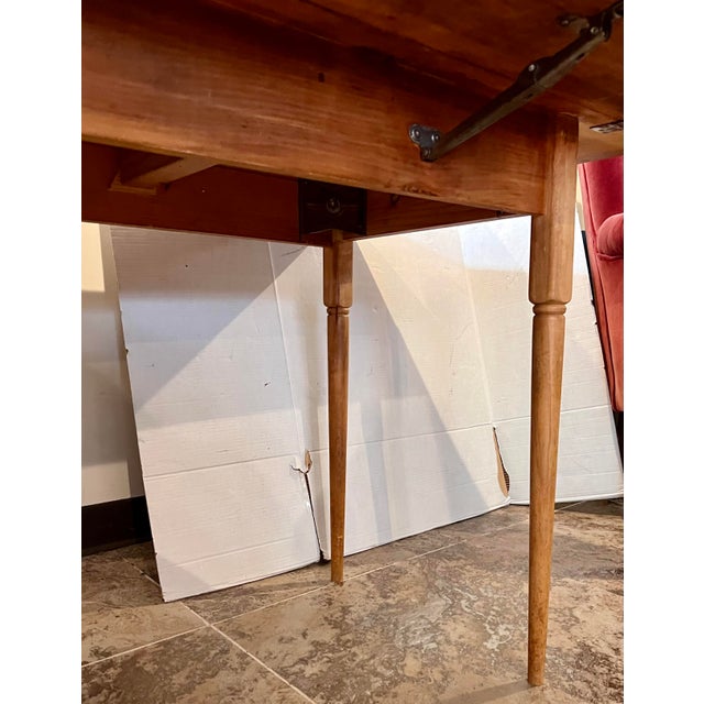 Hand Crafted Shaker Style Pine Drop Leaf Table | Chairish